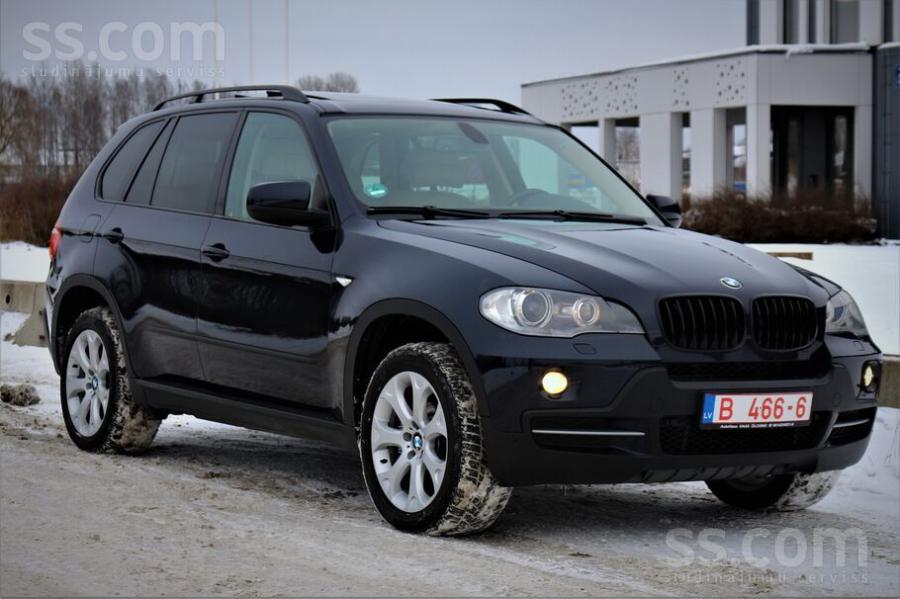 Blue BMW X5 2007 in Riga, with an engine capacity of 3.00 L and mileage of 280 thousand km for 9700 €, photo 5 on AUTOMOTO.COM.LV