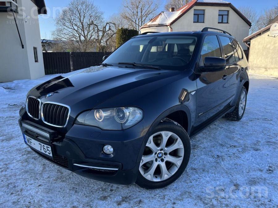 Blue BMW X5 2007 in Riga, with an engine capacity of 3.00 L and mileage of 0 thousand km for 7990 €, photo 1 on AUTOMOTO.COM.LV