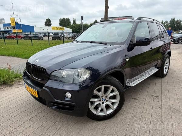 Blue BMW X5 2008 in Riga, with an engine capacity of 3.00 L and mileage of 0 thousand km for 8950 €, photo 5 on AUTOMOTO.COM.LV