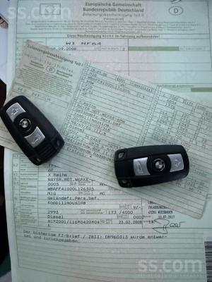 Blue BMW X5 2008 in Ogre, with an engine capacity of 3.00 L and mileage of 257 thousand km for 9499 €, photo 19 on AUTOMOTO.COM.LV
