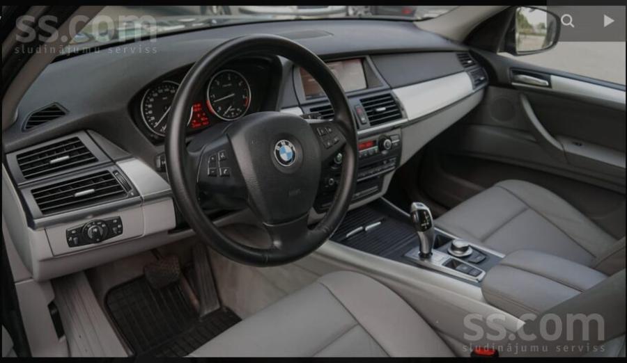Blue BMW X5 2009 in Riga, with an engine capacity of 3.00 L and mileage of 251 thousand km for 9200 €, photo 9 on AUTOMOTO.COM.LV