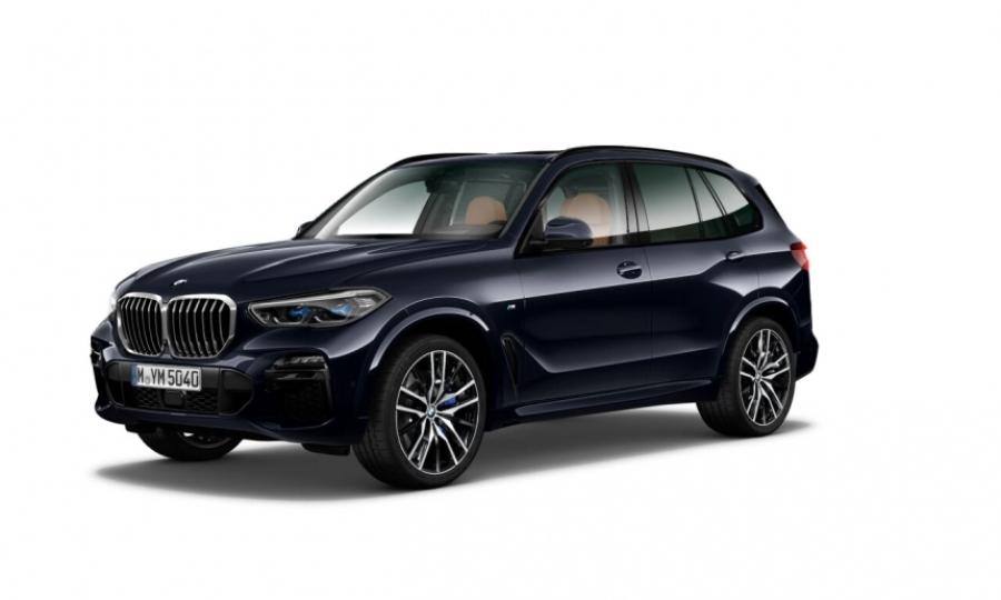 Blue BMW X5 2018 in Riga, with an engine capacity of 3.00 L and mileage of 0 thousand km for 42490 €, photo 1 on AUTOMOTO.COM.LV