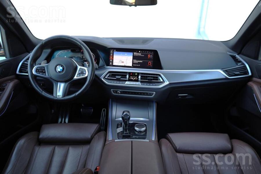 Blue BMW X5 2019 in Riga, with an engine capacity of 3.00 L and mileage of 0 thousand km for 37995 €, photo 10 on AUTOMOTO.COM.LV