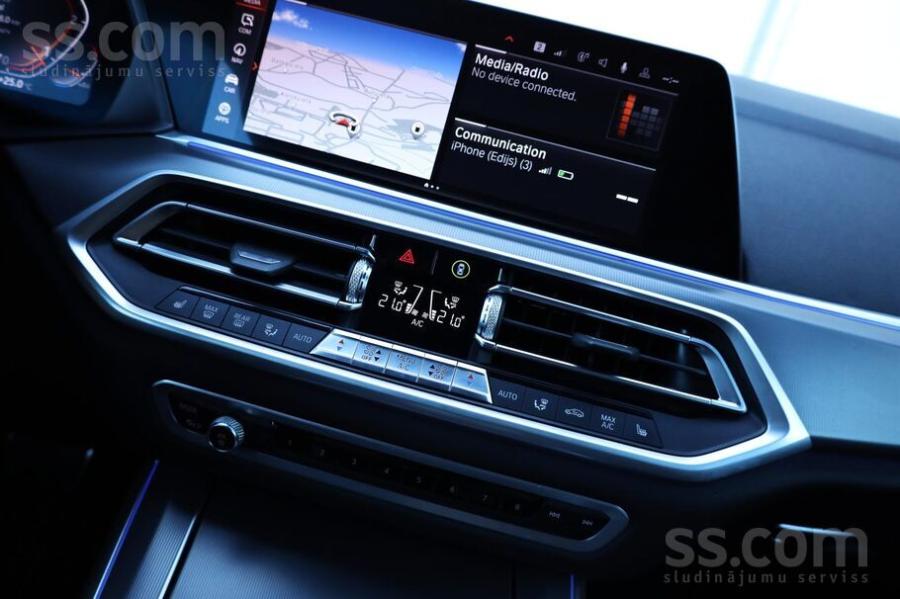 Blue BMW X5 2019 in Riga, with an engine capacity of 3.00 L and mileage of 0 thousand km for 37995 €, photo 20 on AUTOMOTO.COM.LV
