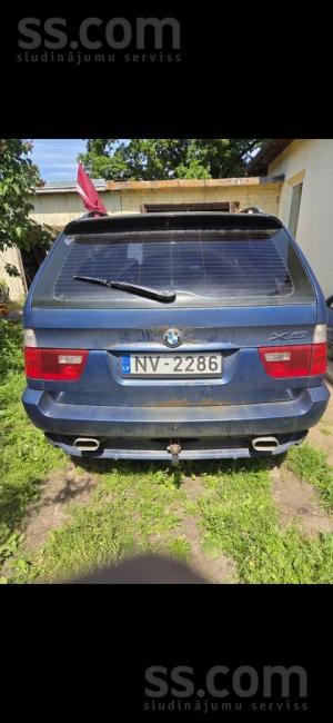 Синий БМВ Х5 2002 в Рига, объемом двигателя 3.00 л и пробегом 375 тыс. км за 2500 €, фото  на AUTOMOTO.COM.LV