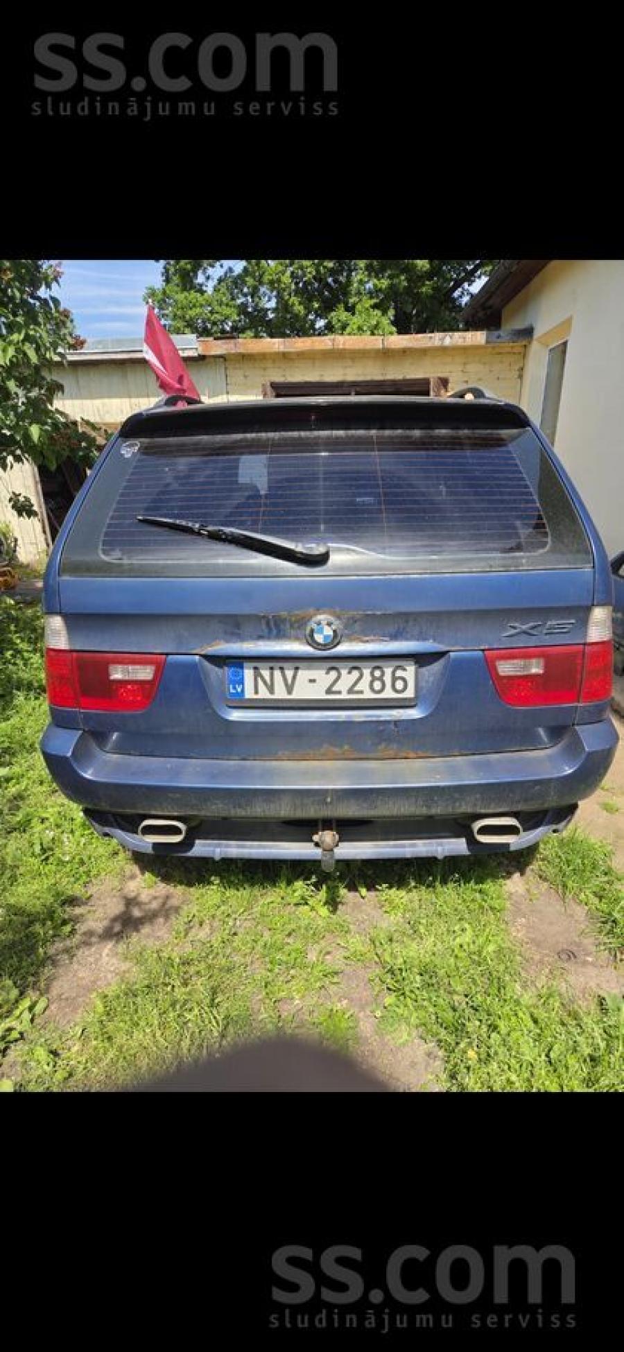 Синий БМВ Х5 2002 в Рига, объемом двигателя 3.00 л и пробегом 375 тыс. км за 2500 €, фото 1 на AUTOMOTO.COM.LV
