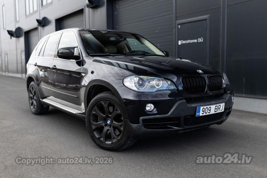 Blue BMW X5 2008 in Tallinn, with an engine capacity of 3.00 L and mileage of 299 thousand km for 7990 €, photo 1 on AUTOMOTO.COM.LV