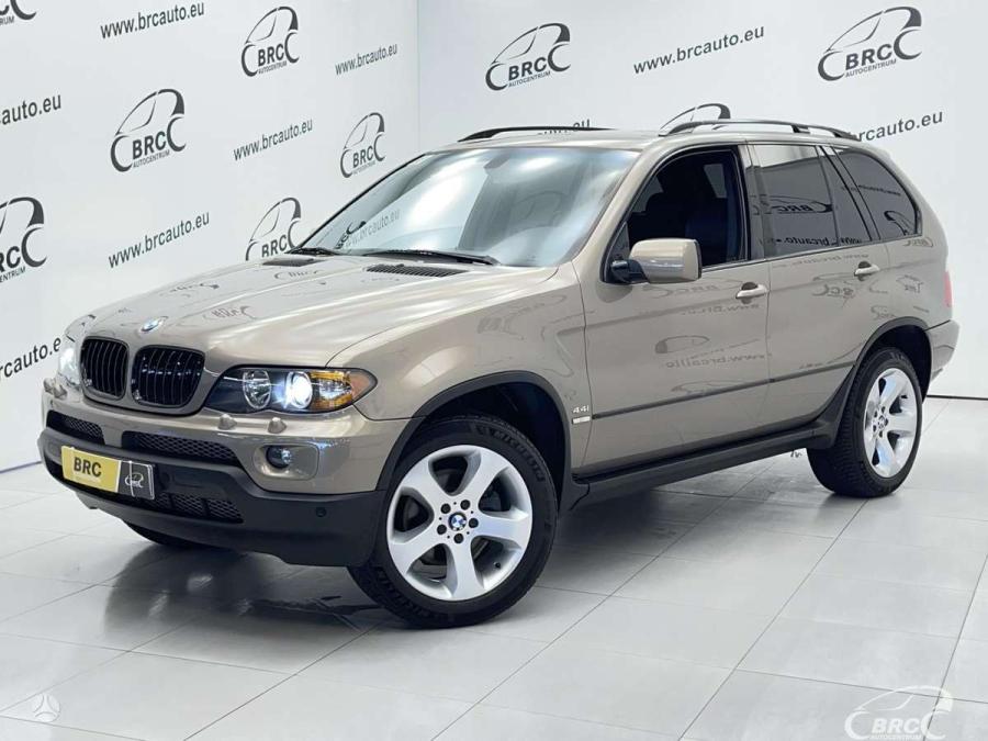 Brown BMW X5 2005 in Vilnius, with an engine capacity of 4.40 L and mileage of 275 thousand km for 6700 €, photo 1 on AUTOMOTO.COM.LV