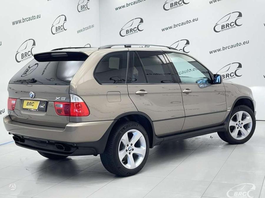 Brown BMW X5 2005 in Vilnius, with an engine capacity of 4.40 L and mileage of 275 thousand km for 6700 €, photo 3 on AUTOMOTO.COM.LV