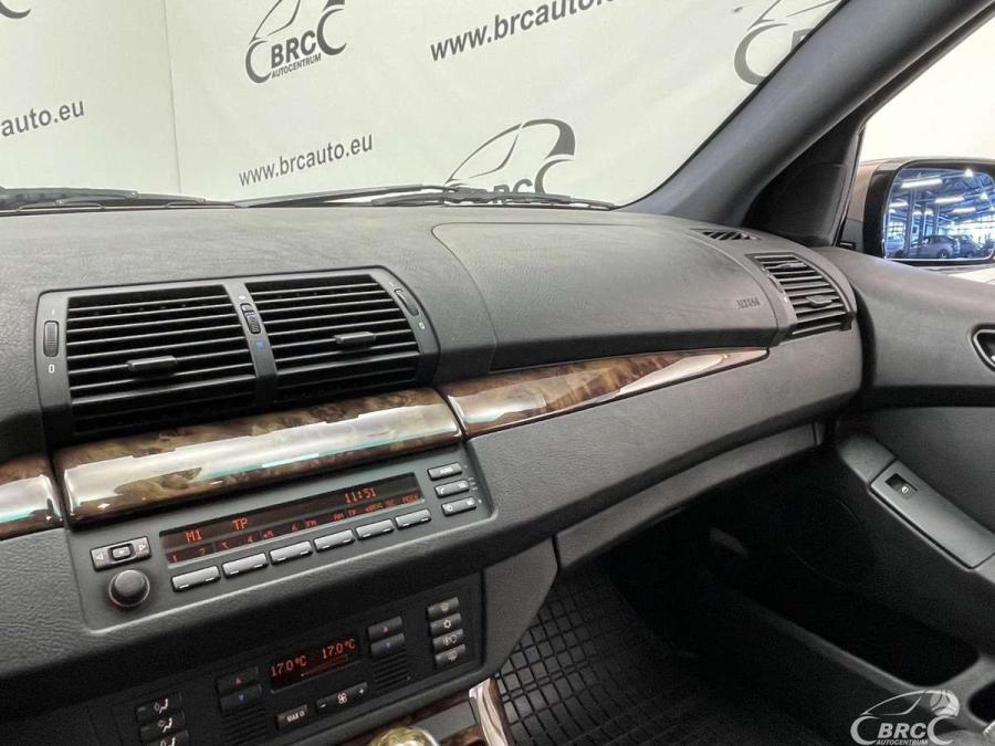 Brown BMW X5 2005 in Vilnius, with an engine capacity of 4.40 L and mileage of 275 thousand km for 6700 €, photo 26 on AUTOMOTO.COM.LV