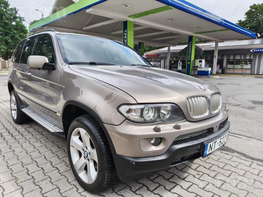 Brown BMW X5 2005 in Riga, with an engine capacity of 4.40 L and mileage of 0 thousand km for 5500 €, photo 1 on AUTOMOTO.COM.LV