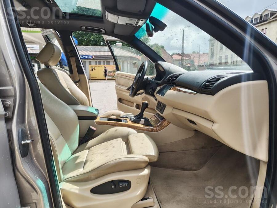 Brown BMW X5 2005 in Riga, with an engine capacity of 4.40 L and mileage of 0 thousand km for 5500 €, photo 7 on AUTOMOTO.COM.LV