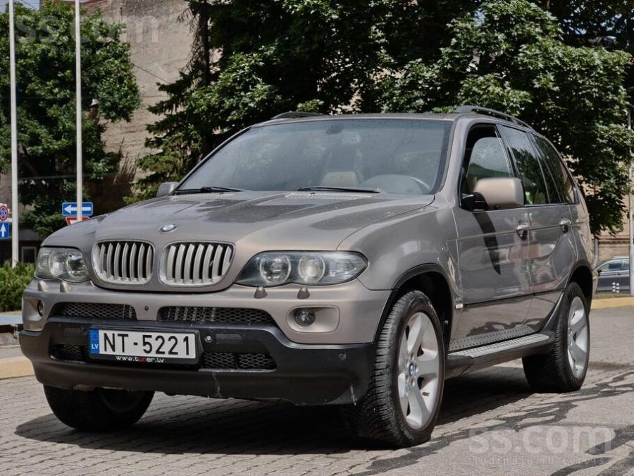 Brown BMW X5 2005 in Riga, with an engine capacity of 4.40 L and mileage of 0 thousand km for 5500 €, photo 11 on AUTOMOTO.COM.LV