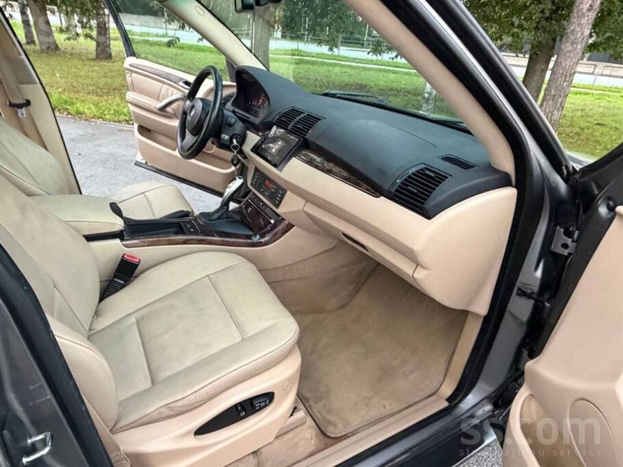 Brown BMW X5 2005 in Riga, with an engine capacity of 3.00 L and mileage of 0 thousand km for 4490 €, photo 20 on AUTOMOTO.COM.LV