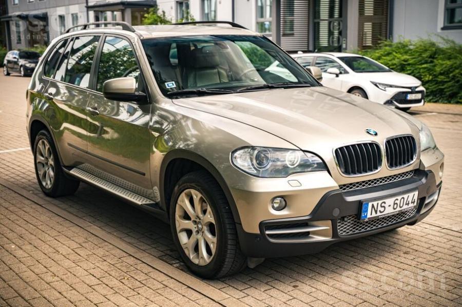 Brown BMW X5 2007 in Riga, with an engine capacity of 3.00 L and mileage of 0 thousand km for 4590 €, photo 4 on AUTOMOTO.COM.LV