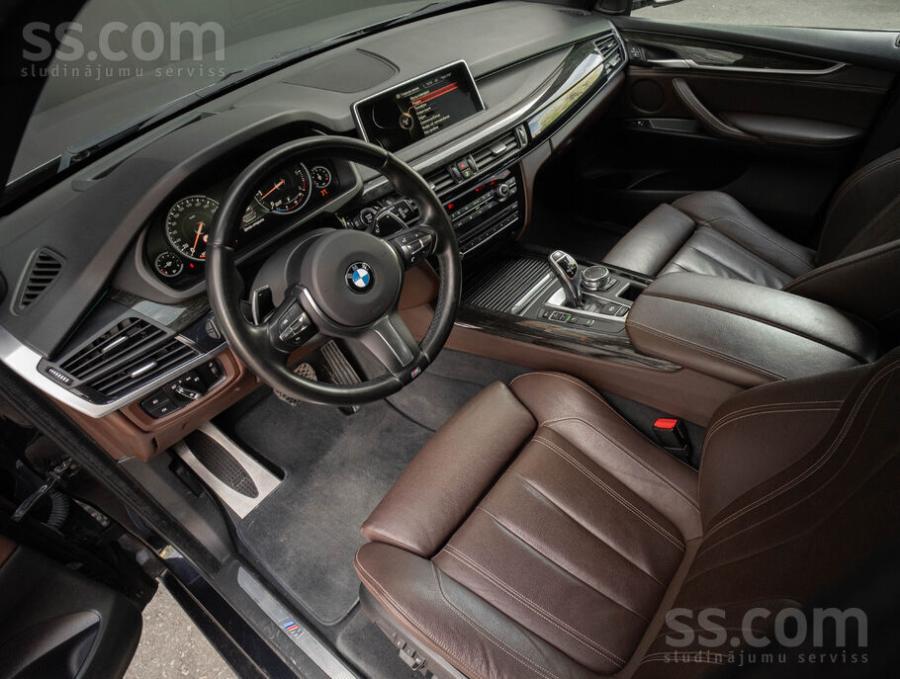 Brown BMW X5 2015 in Riga, with an engine capacity of 3.00 L and mileage of 237 thousand km for 21990 €, photo 13 on AUTOMOTO.COM.LV