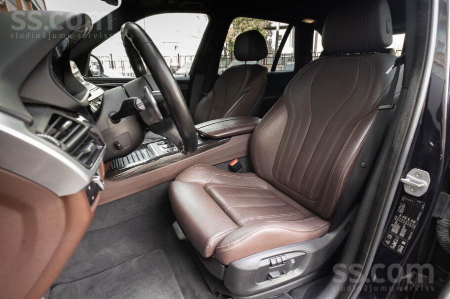 Brown BMW X5 2015 in Riga, with an engine capacity of 3.00 L and mileage of 237 thousand km for 21990 €, photo 15 on AUTOMOTO.COM.LV