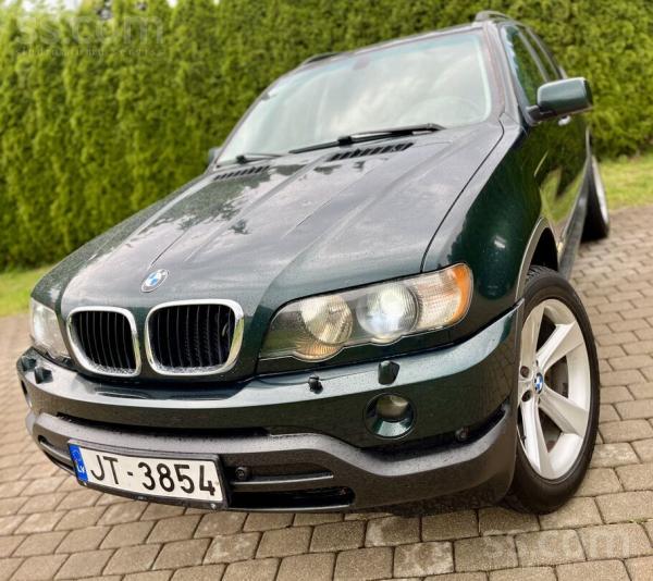 Green BMW X5 2001 in Riga, with an engine capacity of 3.00 L and mileage of 0 thousand km for 2990 €, photo 3 on AUTOMOTO.COM.LV