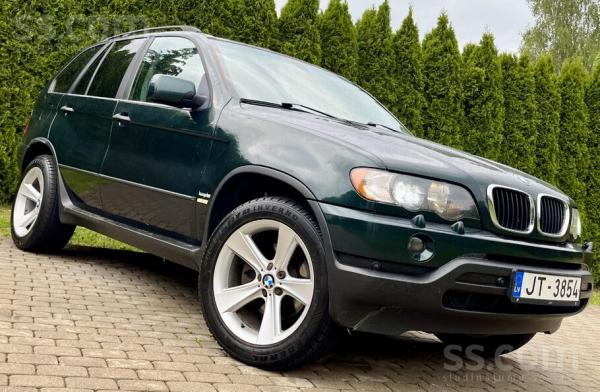 Green BMW X5 2001 in Riga, with an engine capacity of 3.00 L and mileage of 0 thousand km for 2990 €, photo 4 on AUTOMOTO.COM.LV