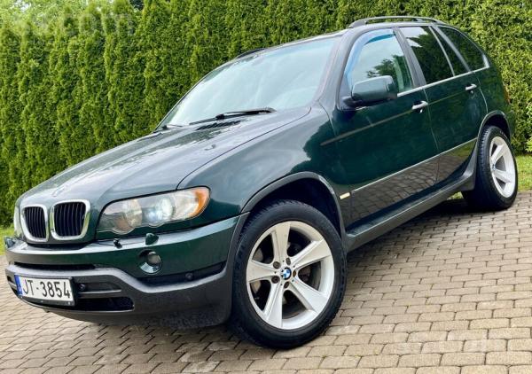 Green BMW X5 2001 in Riga, with an engine capacity of 3.00 L and mileage of 0 thousand km for 2990 €, photo 5 on AUTOMOTO.COM.LV