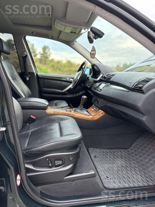 Green BMW X5 2002 in Tukums, with an engine capacity of 3.00 L and mileage of 302 thousand km for 3850 €, photo 11 on AUTOMOTO.COM.LV