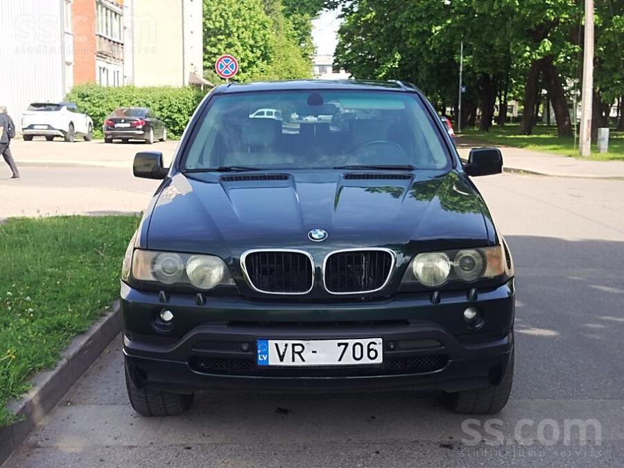 Green BMW X5 2002 in Riga, with an engine capacity of 3.00 L and mileage of 0 thousand km for 3400 €, photo 3 on AUTOMOTO.COM.LV