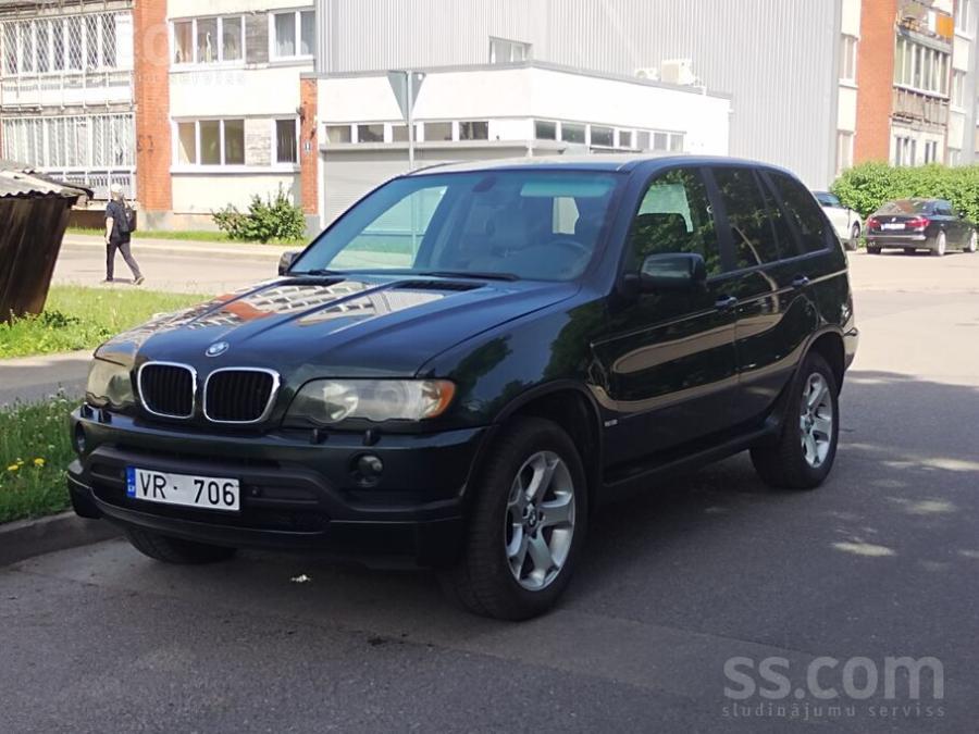 Green BMW X5 2002 in Riga, with an engine capacity of 3.00 L and mileage of 0 thousand km for 3400 €, photo 4 on AUTOMOTO.COM.LV