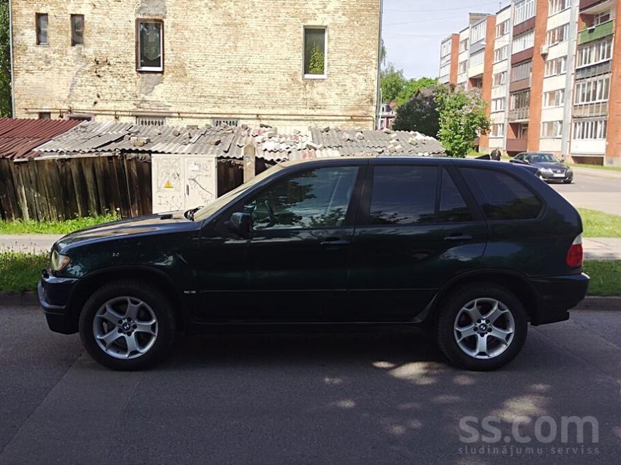 Green BMW X5 2002 in Riga, with an engine capacity of 3.00 L and mileage of 0 thousand km for 3400 €, photo 5 on AUTOMOTO.COM.LV
