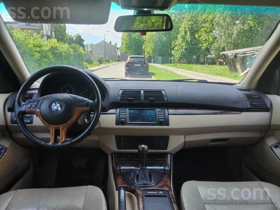 Green BMW X5 2002 in Riga, with an engine capacity of 3.00 L and mileage of 0 thousand km for 3400 €, photo 10 on AUTOMOTO.COM.LV