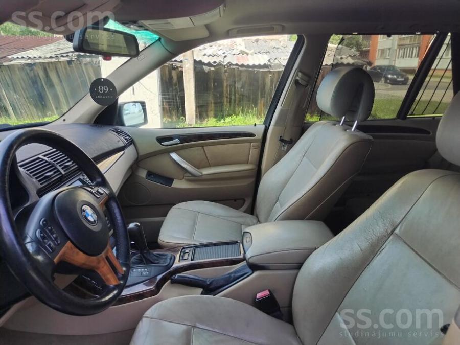 Green BMW X5 2002 in Riga, with an engine capacity of 3.00 L and mileage of 0 thousand km for 3400 €, photo 11 on AUTOMOTO.COM.LV