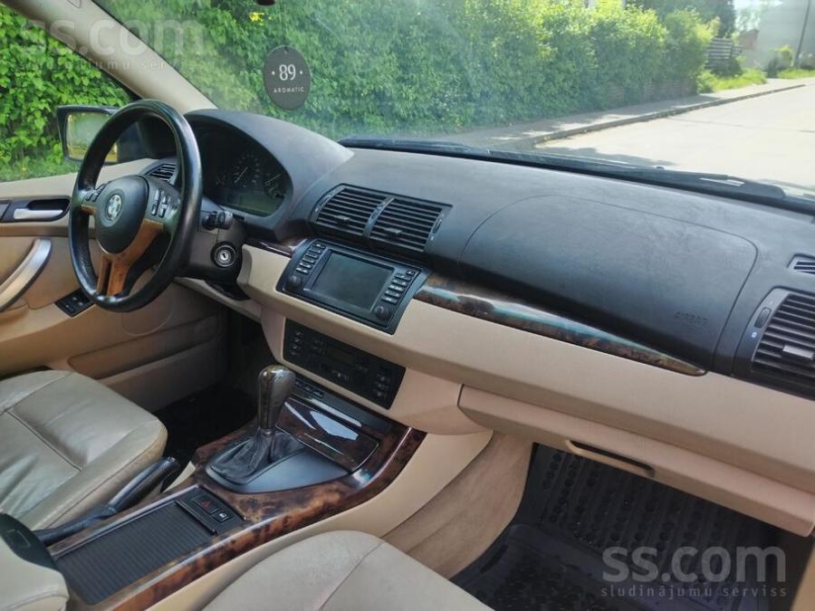 Green BMW X5 2002 in Riga, with an engine capacity of 3.00 L and mileage of 0 thousand km for 3400 €, photo 12 on AUTOMOTO.COM.LV
