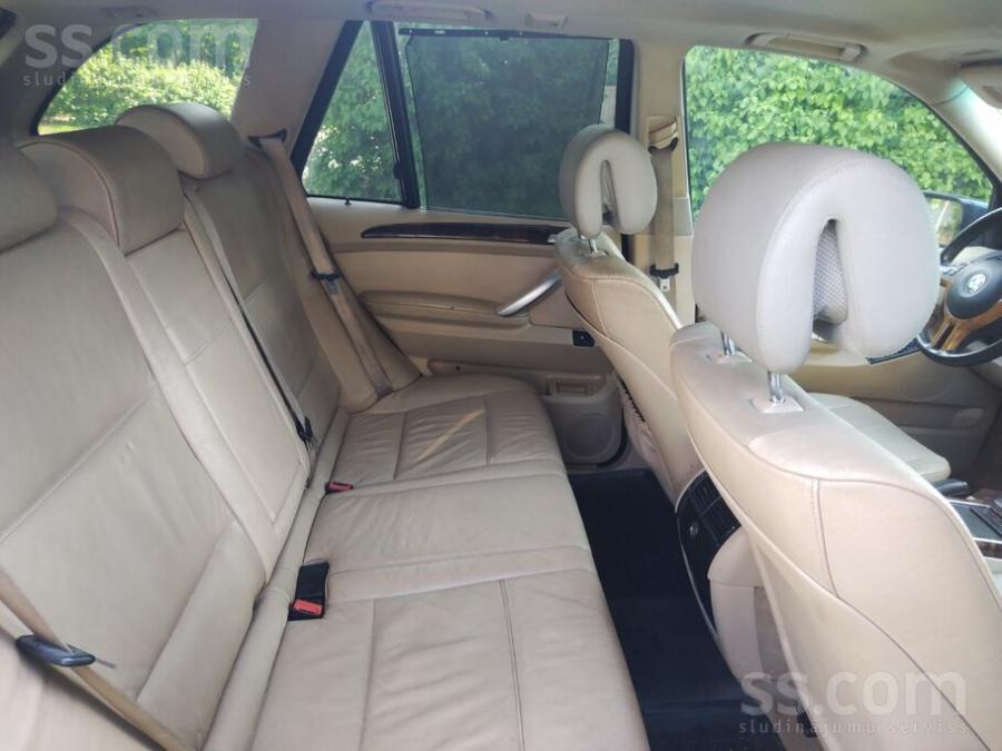 Green BMW X5 2002 in Riga, with an engine capacity of 3.00 L and mileage of 0 thousand km for 3400 €, photo 13 on AUTOMOTO.COM.LV