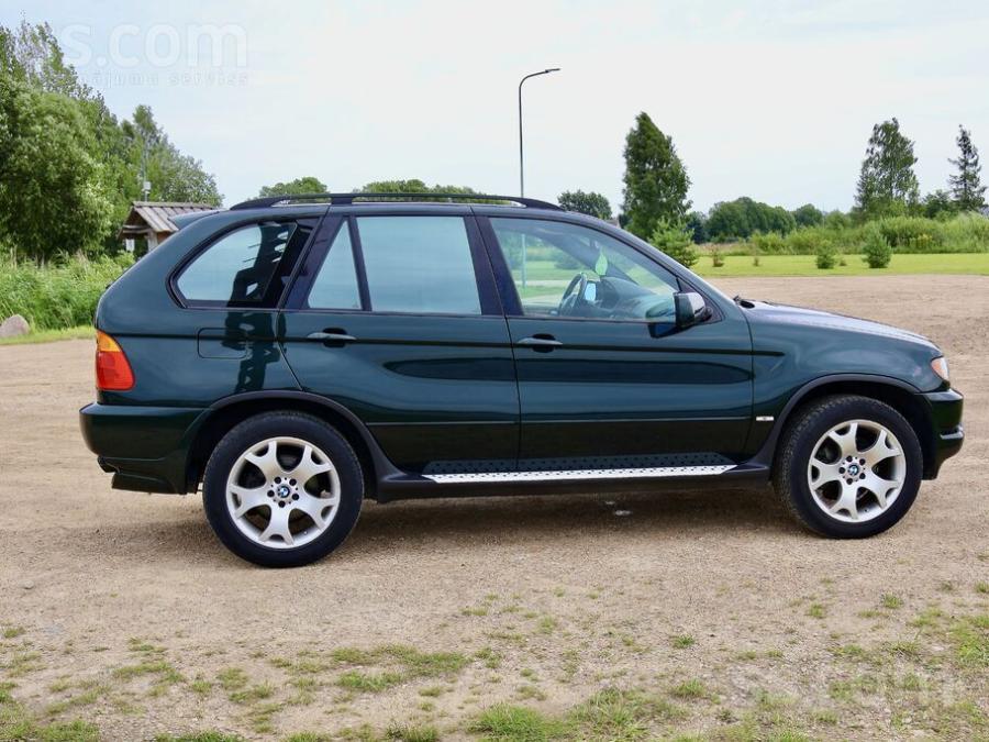 Green BMW X5 2002 in Ogre, with an engine capacity of 4.40 L and mileage of 150 thousand km for 7200 €, photo 5 on AUTOMOTO.COM.LV