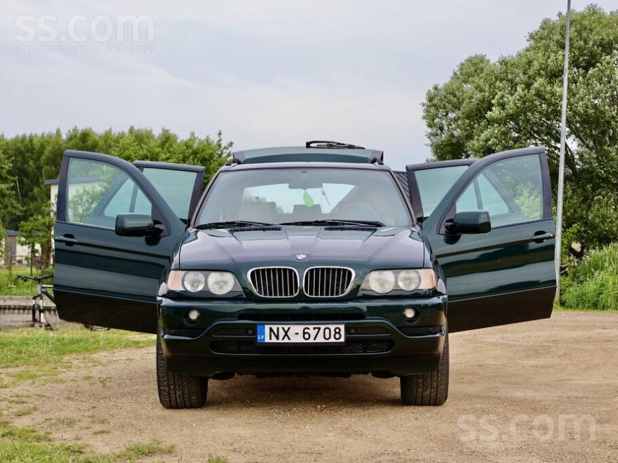 Green BMW X5 2002 in Ogre, with an engine capacity of 4.40 L and mileage of 150 thousand km for 7200 €, photo 10 on AUTOMOTO.COM.LV