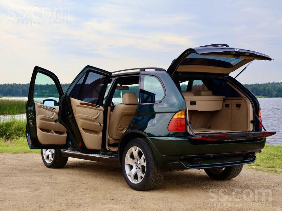 Green BMW X5 2002 in Ogre, with an engine capacity of 4.40 L and mileage of 150 thousand km for 7200 €, photo 11 on AUTOMOTO.COM.LV