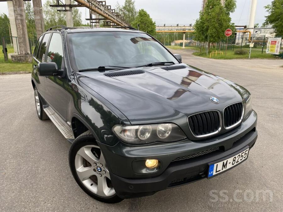 Green BMW X5 2004 in Riga, with an engine capacity of 3.00 L and mileage of 396 thousand km for 43500 €, photo 1 on AUTOMOTO.COM.LV