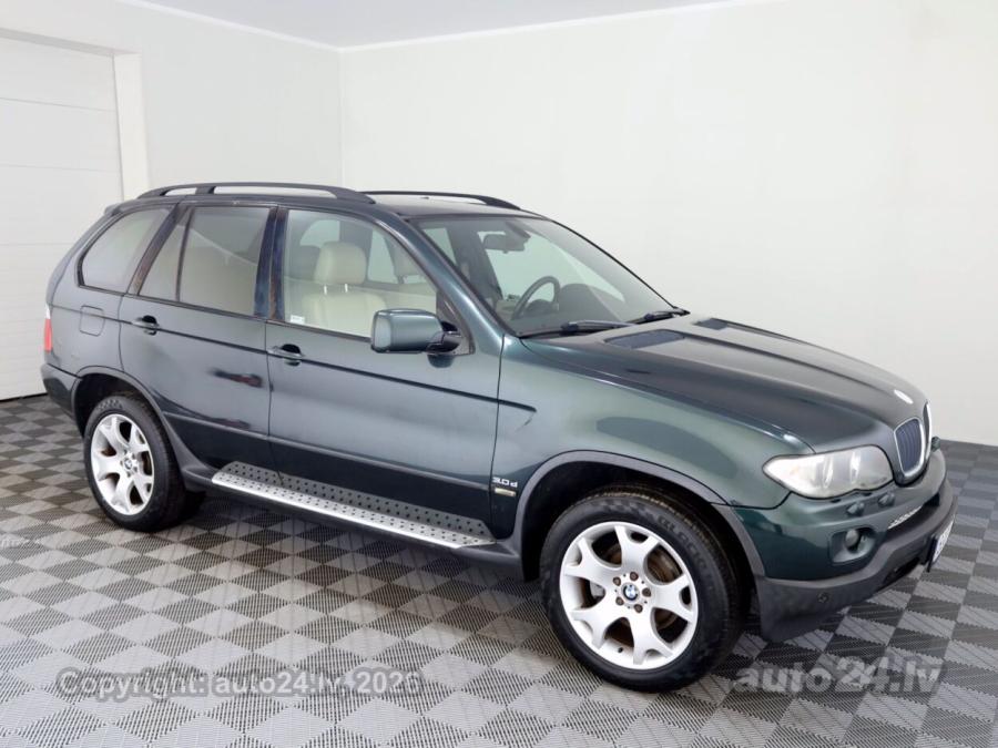 Green BMW X5 2004 in Tallinn, with an engine capacity of 3.00 L and mileage of 321 thousand km for 3999 €, photo 1 on AUTOMOTO.COM.LV