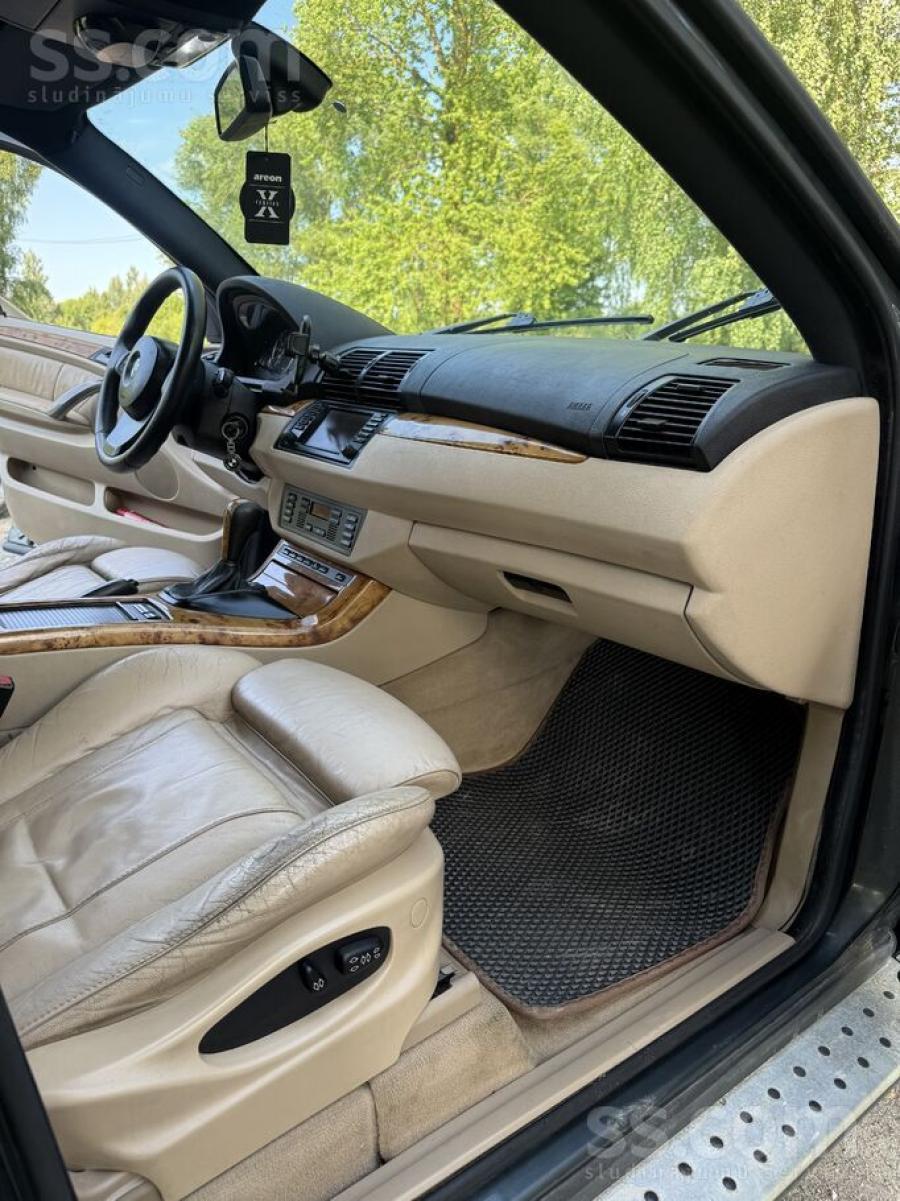 Green BMW X5 2004 in Rezekne, with an engine capacity of 3.00 L and mileage of 506 thousand km for 3450 €, photo 9 on AUTOMOTO.COM.LV