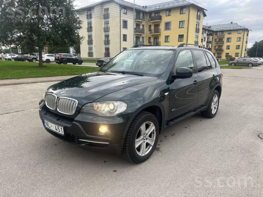 Green BMW X5 2008 in Riga, with an engine capacity of 3.00 L and mileage of 0 thousand km for 6300 €, photo 6 on AUTOMOTO.COM.LV