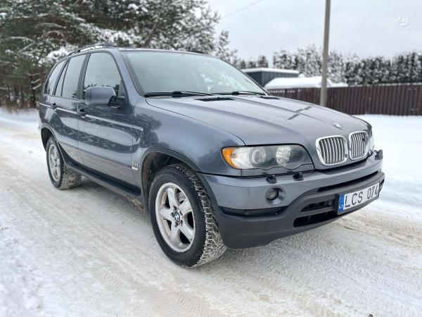 Pelēks BMW X5 2002 Viļņa, ar dzinēja tilpumu 2.93 L un nobraukumu 370 tūkst. km par 3100 €, foto 3 vietnē AUTOMOTO.COM.LV