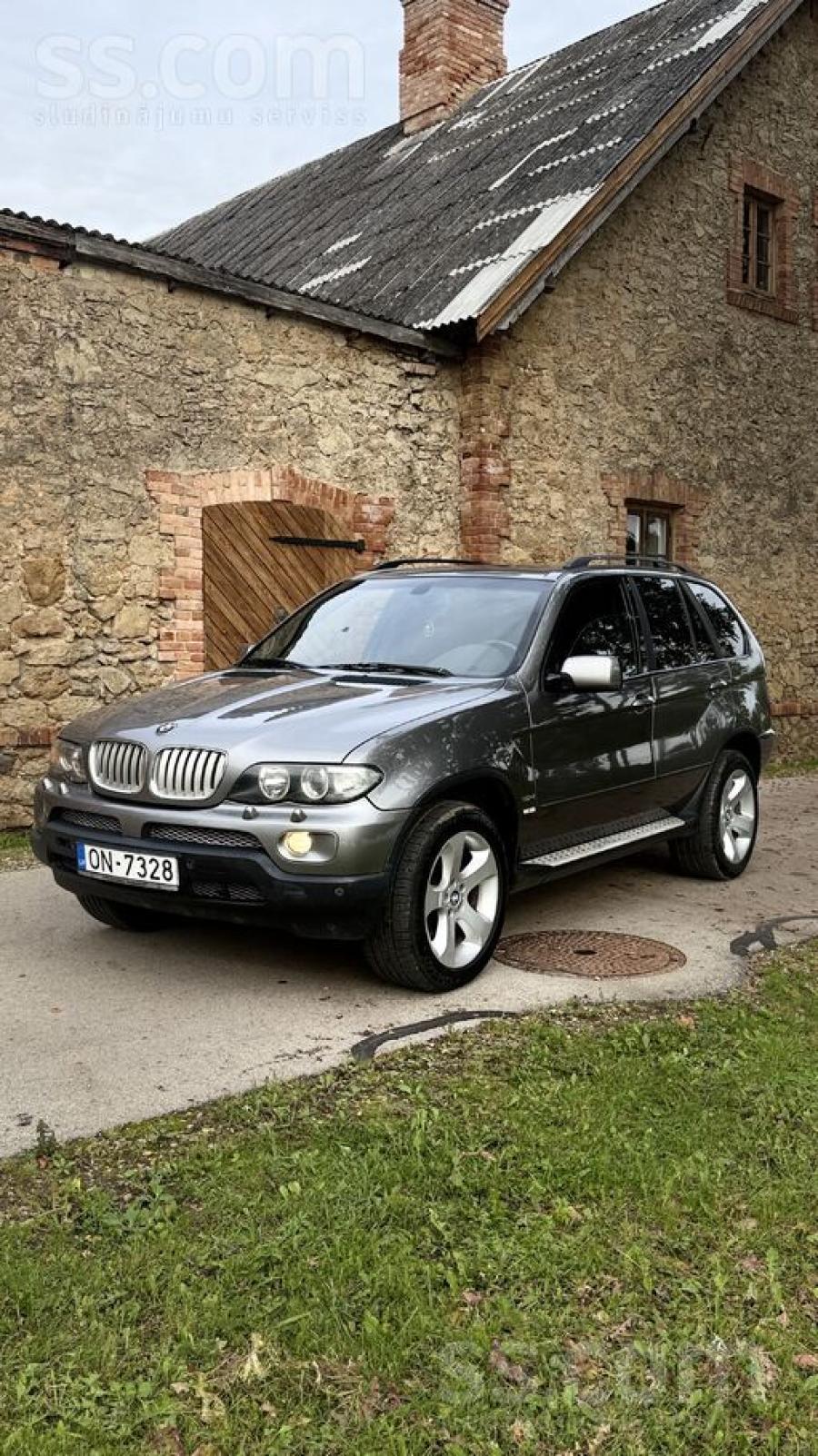 Pelēks BMW X5 2002 Bauska, ar dzinēja tilpumu 3.00 L un nobraukumu 454 tūkst. km par 4400 €, foto 1 vietnē AUTOMOTO.COM.LV