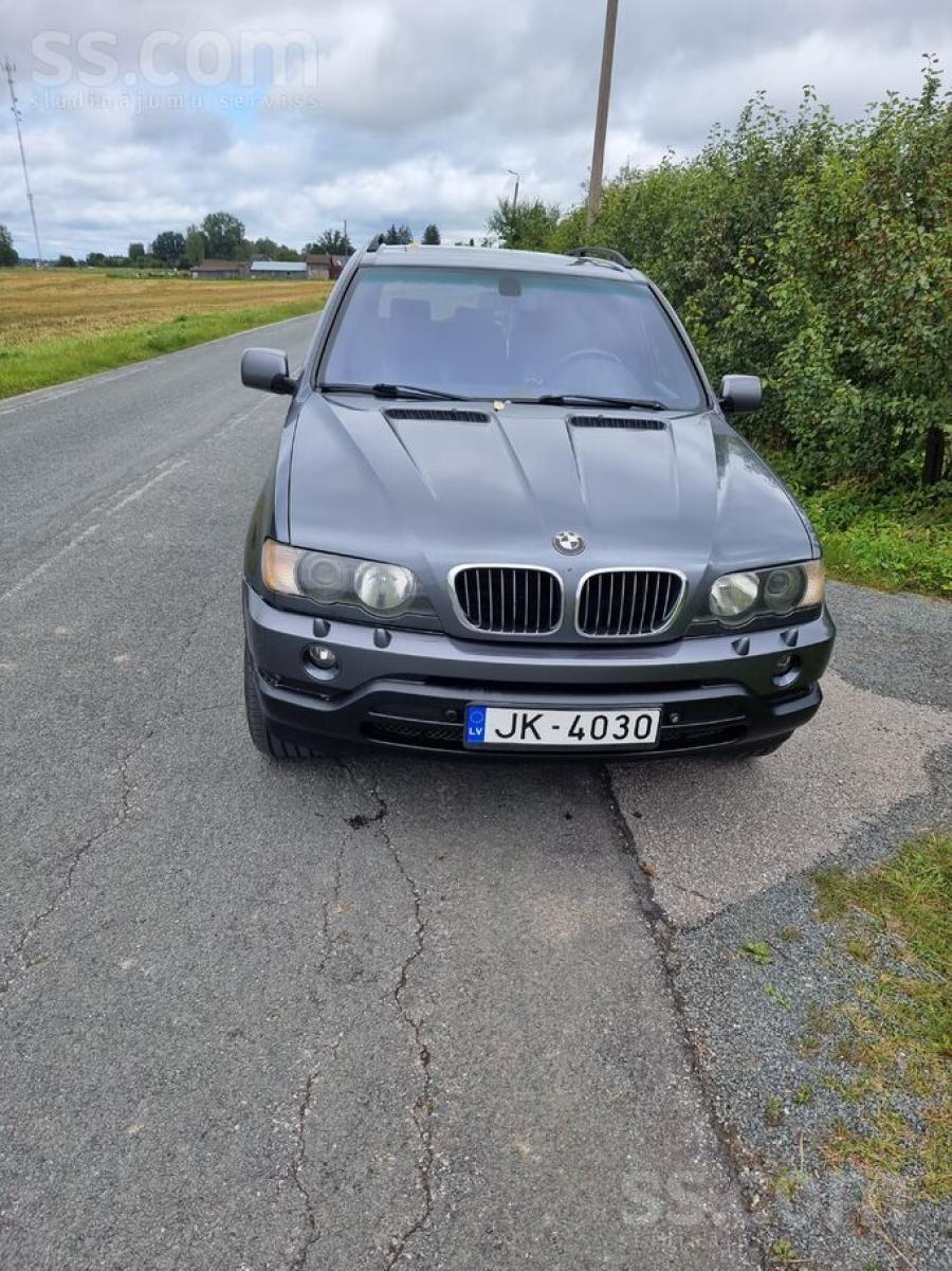 Pelēks BMW X5 2003 Valmiera, ar dzinēja tilpumu 3.00 L un nobraukumu 377 tūkst. km par 4600 €, foto 1 vietnē AUTOMOTO.COM.LV