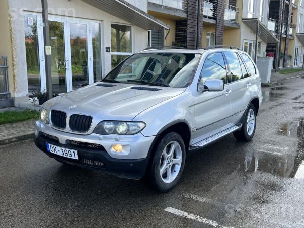 Grey BMW X5 2003 in Riga, with an engine capacity of 3.00 L and mileage of 370 thousand km for 3500 €, photo 1 on AUTOMOTO.COM.LV