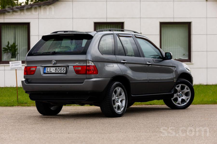 Grey BMW X5 2004 in Jelgava, with an engine capacity of 3.00 L and mileage of 0 thousand km for 3200 €, photo 6 on AUTOMOTO.COM.LV