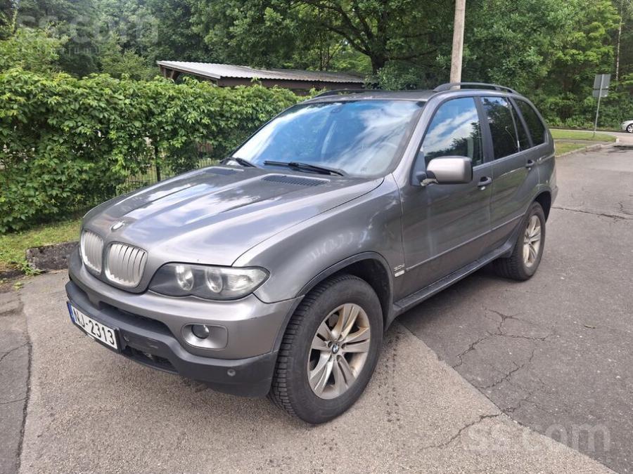 Pelēks BMW X5 2004 Rīga, ar dzinēja tilpumu 3.00 L un nobraukumu 357 tūkst. km par 3400 €, foto 1 vietnē AUTOMOTO.COM.LV