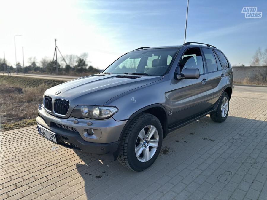 Pelēks BMW X5 2004 Ukmergė, ar dzinēja tilpumu 3.00 L un nobraukumu 414 tūkst. km par 3750 €, foto 1 vietnē AUTOMOTO.COM.LV