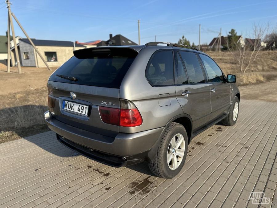 Pelēks BMW X5 2004 Ukmergė, ar dzinēja tilpumu 3.00 L un nobraukumu 414 tūkst. km par 3750 €, foto 5 vietnē AUTOMOTO.COM.LV