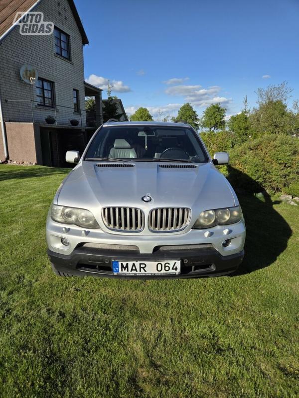 Grey BMW X5 2004 in Vilnius, with an engine capacity of 3.00 L and mileage of 323 thousand km for 4150 €, photo 1 on AUTOMOTO.COM.LV