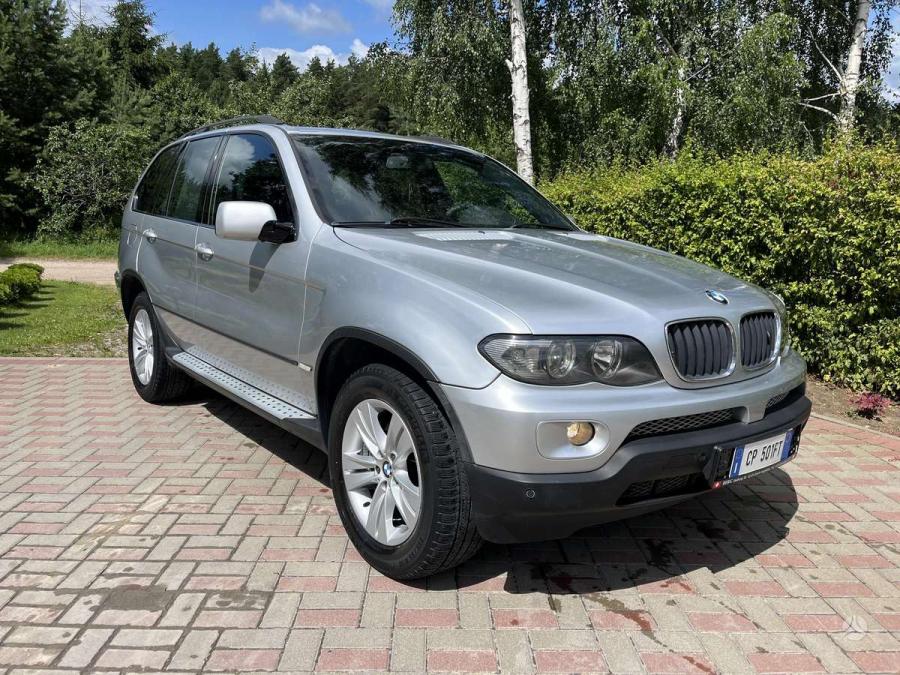 Grey BMW X5 2004 in Vilnius, with an engine capacity of 2.99 L and mileage of 411 thousand km for 5350 €, photo 7 on AUTOMOTO.COM.LV