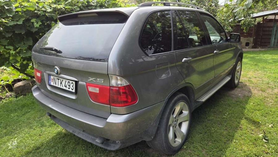 Grey BMW X5 2004 in Alytus, with an engine capacity of 2.98 L and mileage of 268 thousand km for 4300 €, photo 4 on AUTOMOTO.COM.LV
